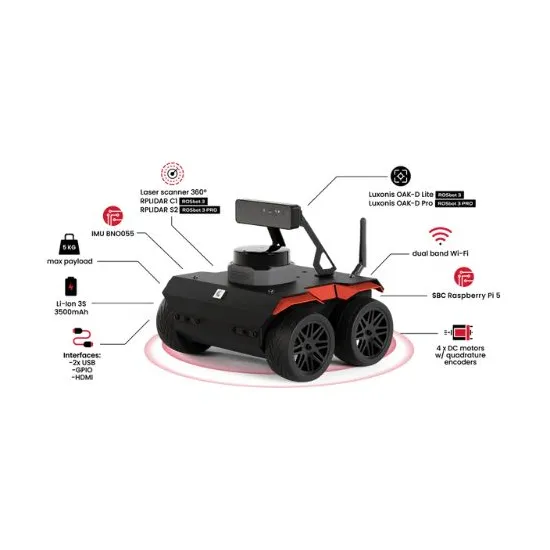 Husarion - ROSbot 3 Mobile Robot | Generation Robots