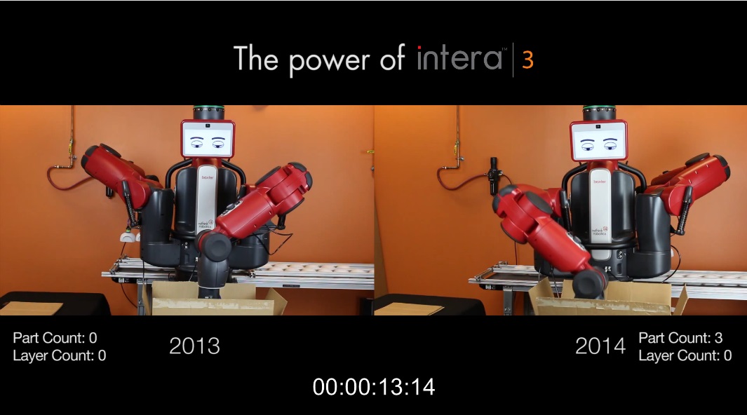 Baxter et Intera 3: deux fois plus rapide, deux fois plus précis