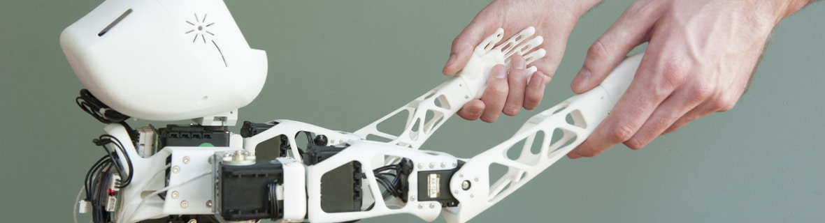 Poppy Torso, an open source humanoid robot developed by INRIA